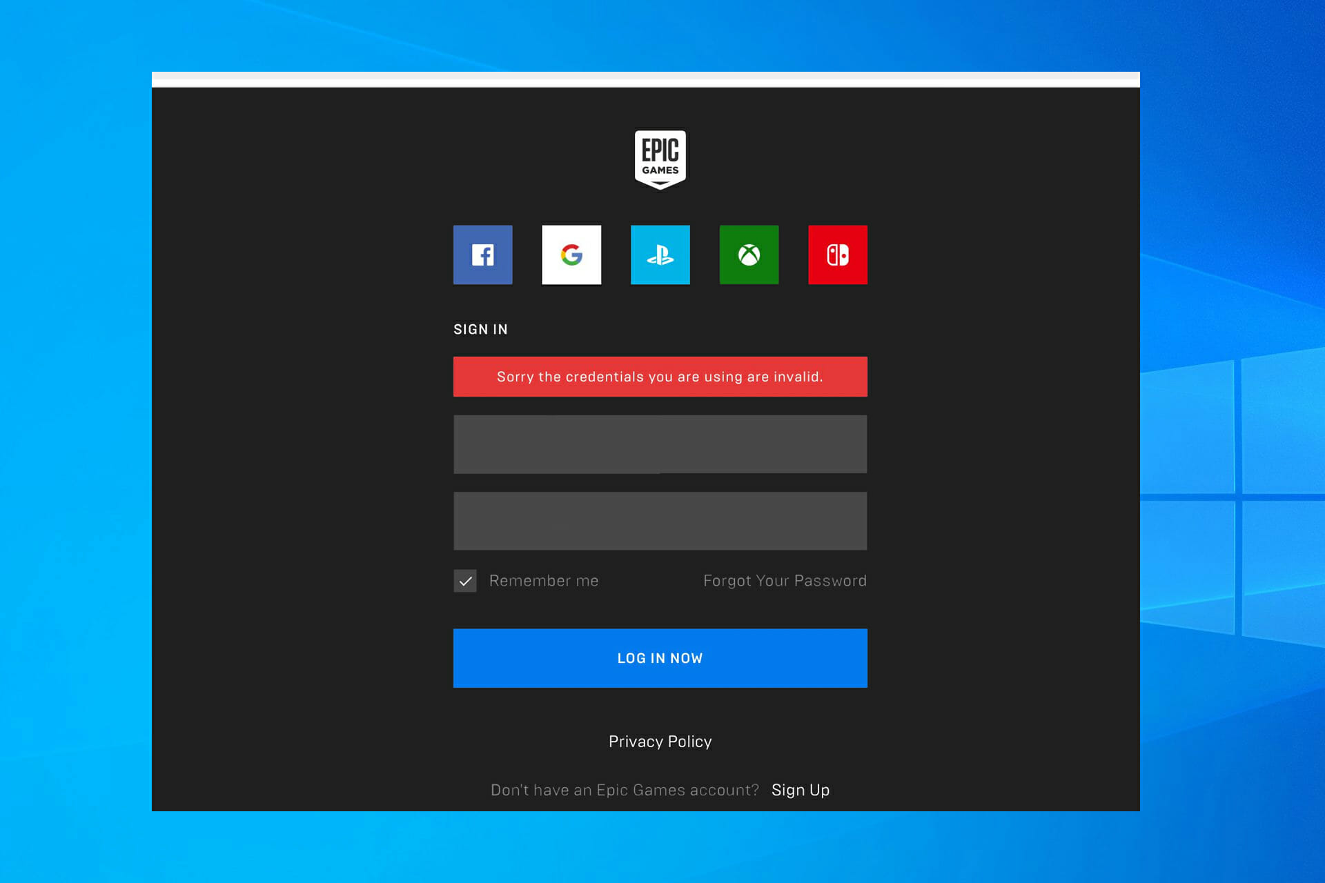 Erros de registro da Epic Games: por que e como corrigir - WindowsReport