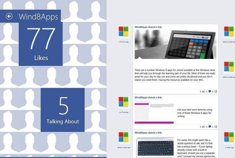 Windows 8 App Check: Facebook Page Manager App for Windows 8