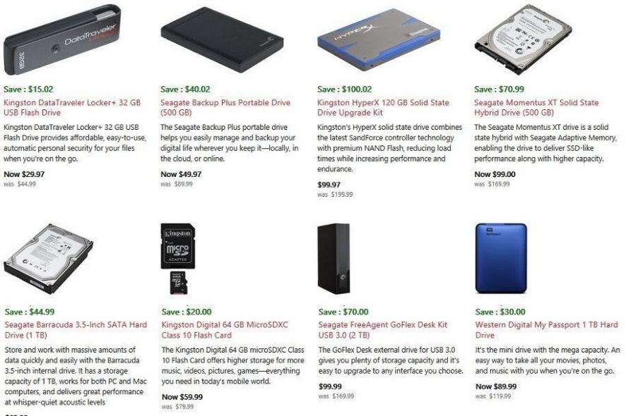 Microsoft Store Digital Storage Deals for Cyber Monday