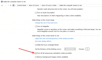 How do I turn off visual effects on Windows 10, 8.1?