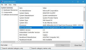 How to Check the BIOS version on Windows 10