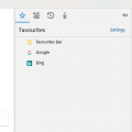 How to show the Microsoft Edge Favorites toolbar