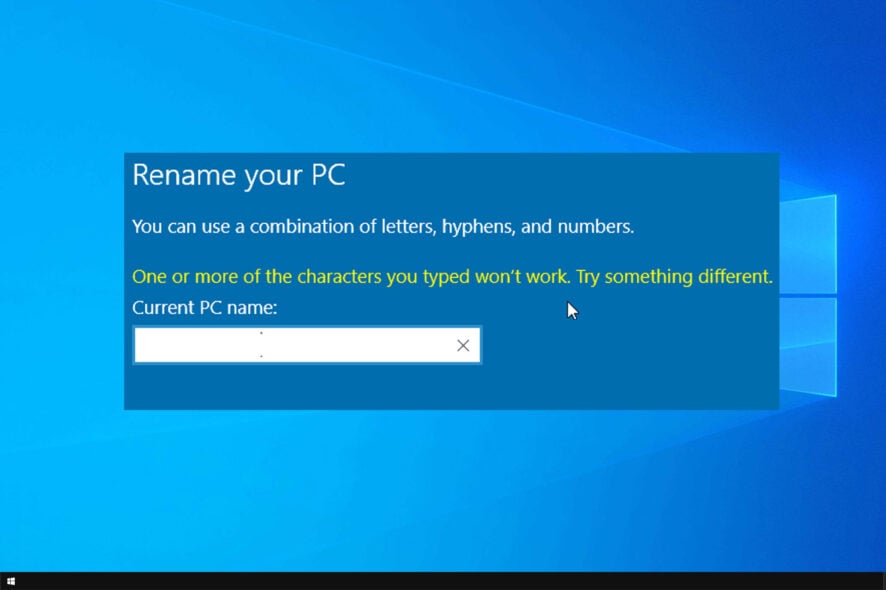 Sorry Your PC Name Can't be Changed [Fix]