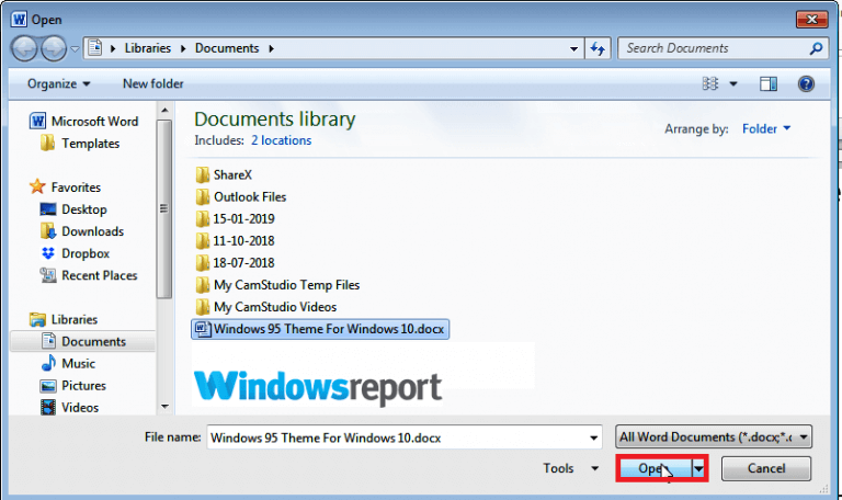 WordPad doesn't support all features of this document's format [Fix]