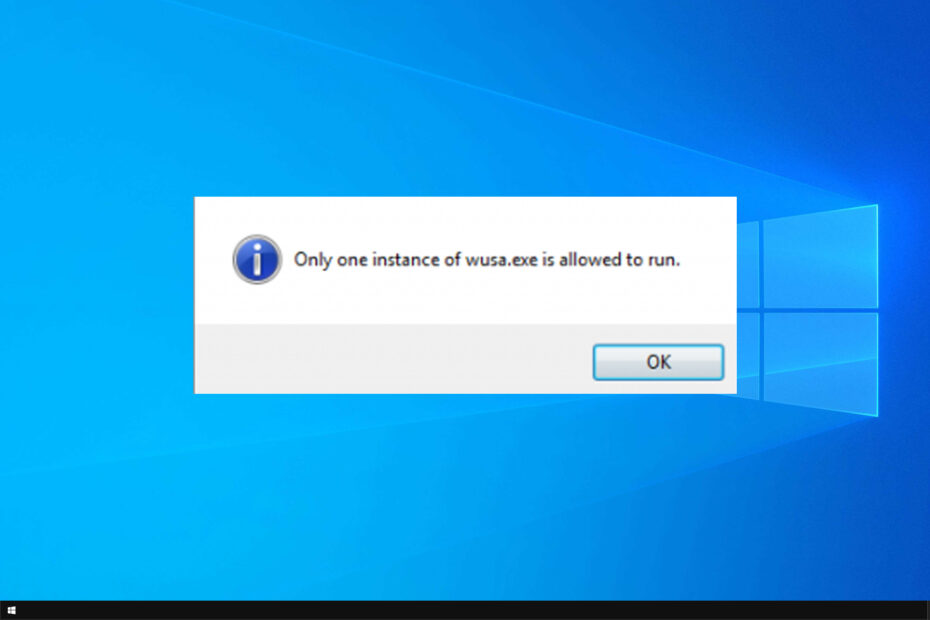 Fix: Only One Instance of Wusa.exe is Allowed to Run