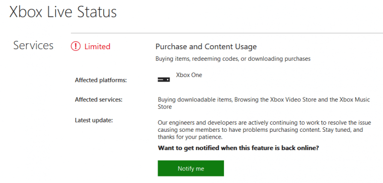 FIX: Xbox Live Purchase and Content usage