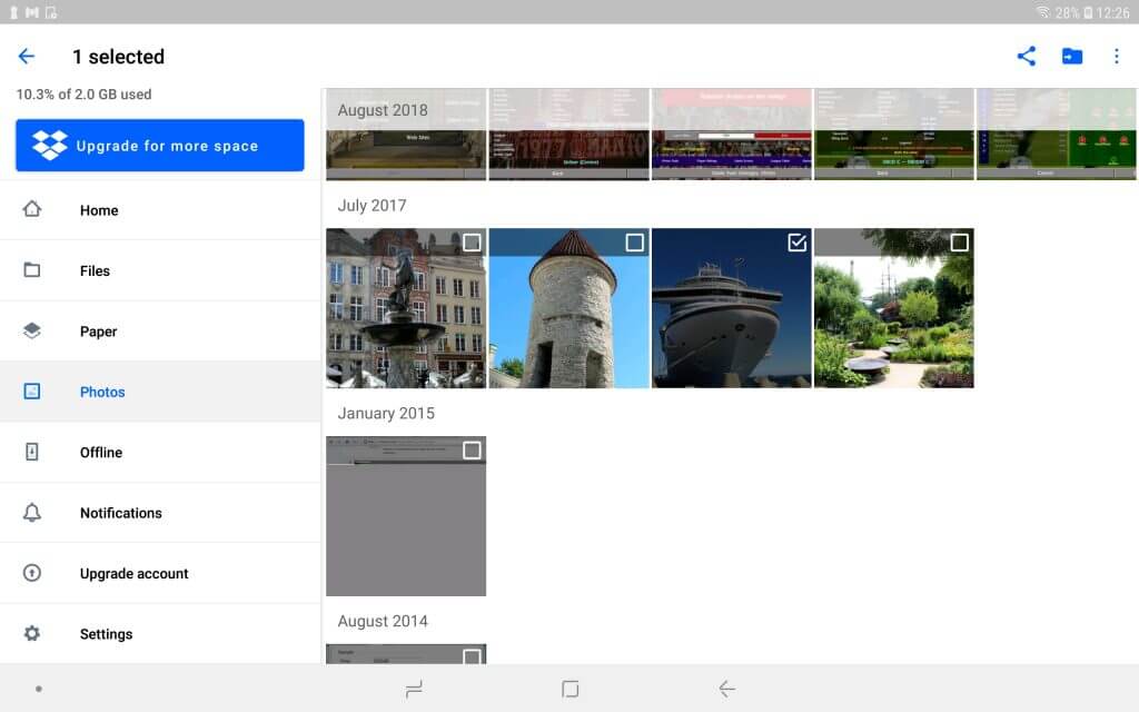 How to copy Dropbox files to your Android photos collection