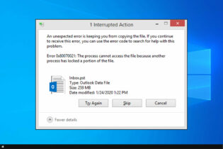 Outlook Error 0x80070021: How to Get Rid of it