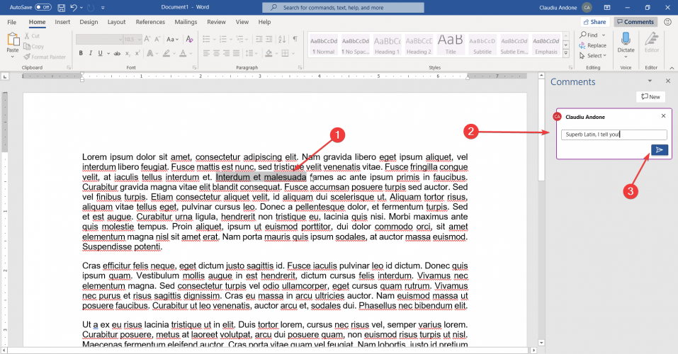 How to use the new Comments pane in Microsoft Word