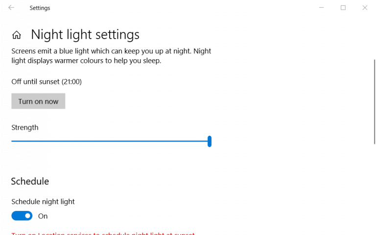 How to screen tint Windows 10 to a warmer color