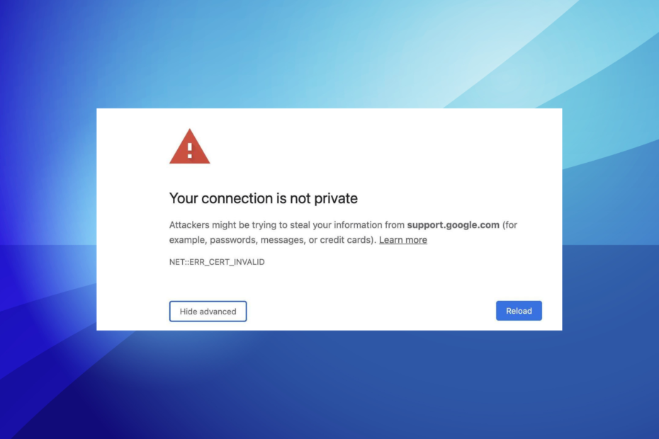 7 Ways to Fix NET::ERR_CERT_INVALID Error in Google Chrome