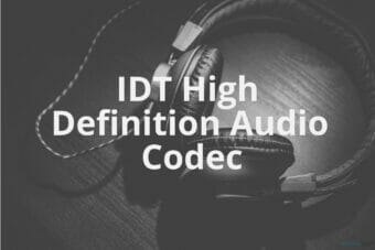 IDT High Definition Audio Codec has a driver problem
