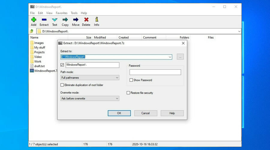 Download 7zip for Windows 10