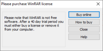 How to get rid of WinRAR expired notification