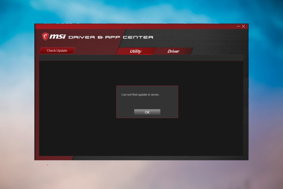 Can Not Find Update in Driver MSI: 3 Easy Fixes to Apply