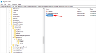TLS is Not Showing in the Registry? How to Enable it