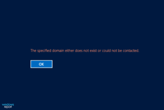The Specified Domain Does Not Exist or Cannot be Contacted [Fix]
