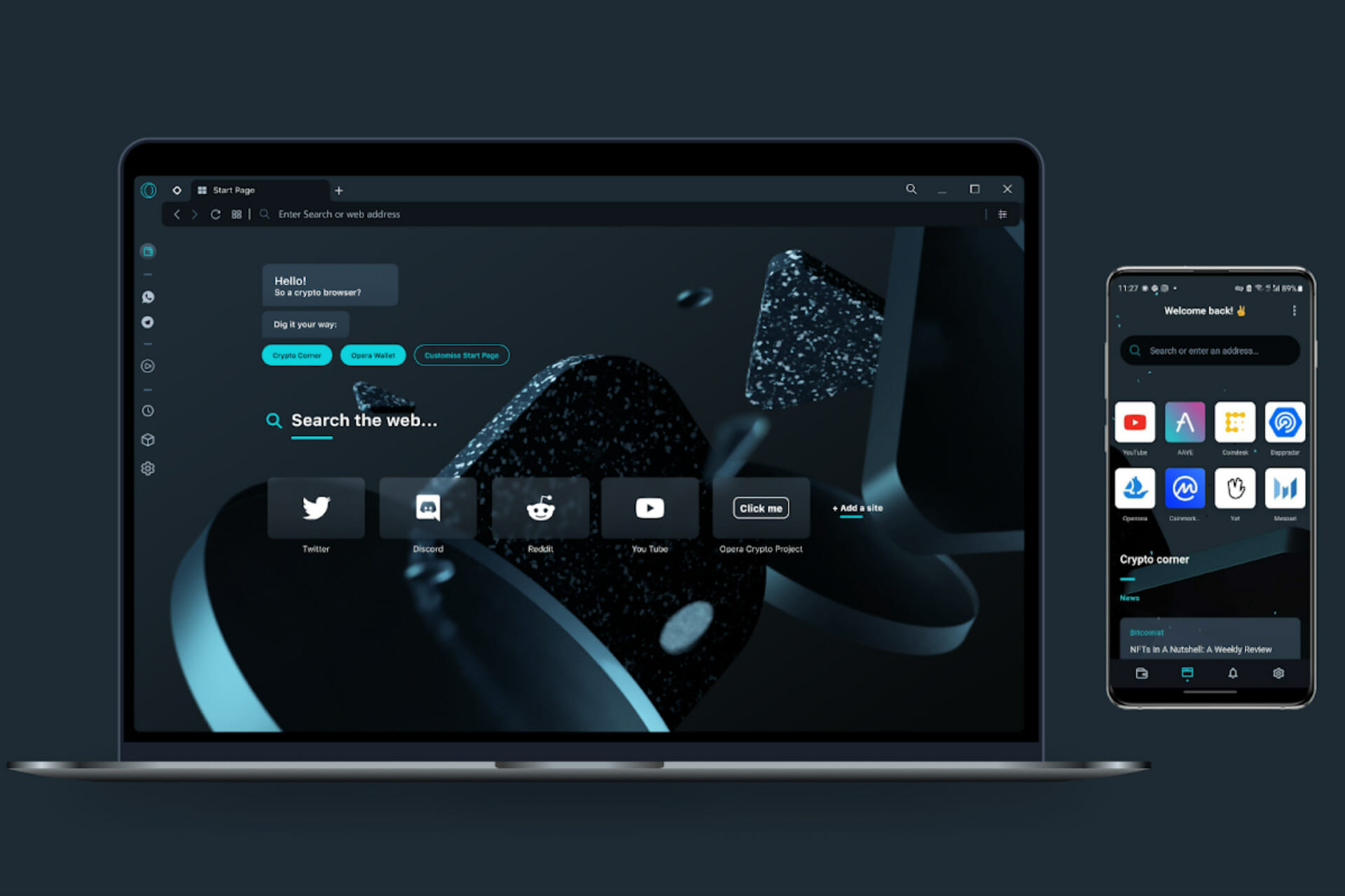Check out Opera's Cryptocurrency browser