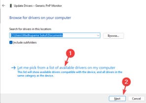 How to Install Generic PnP Monitor Driver for Windows 11