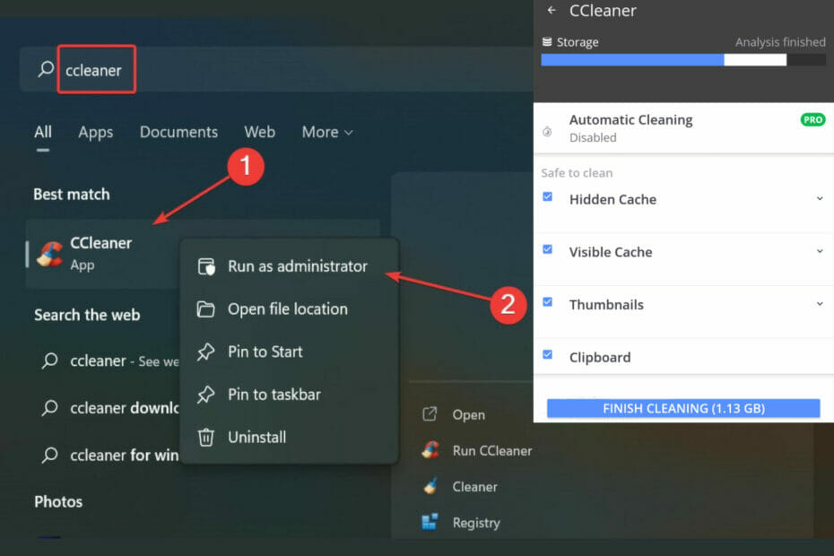 Fix: CCleaner not Clearing Cache [Android, PC, Browsers]