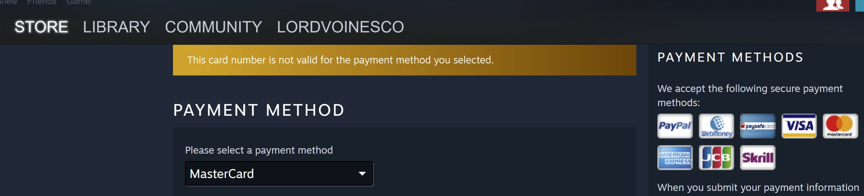 Steam Not Accepting Your Card Payments? Here's What You Can Do
