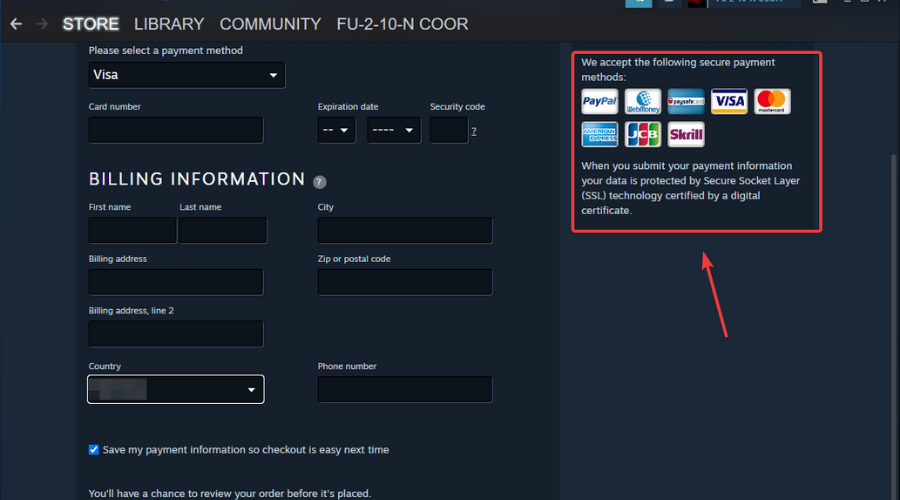 Steam Not Accepting Your Card Payments? Here's What You Can Do