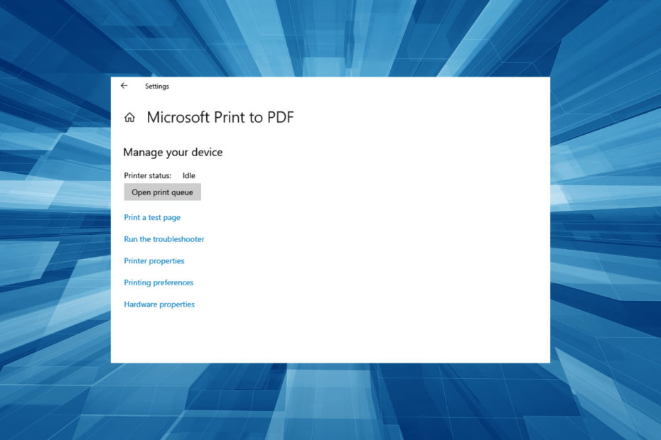 Microsoft Print to PDF Not Working [FIXED Error]