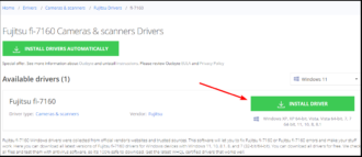 Download & Install Fujitsu Fi-7160 Driver for Windows 10 & 11 64-bit