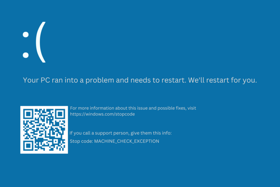 Machine Check Exception: Fix this Stop Code in 7 Easy Steps