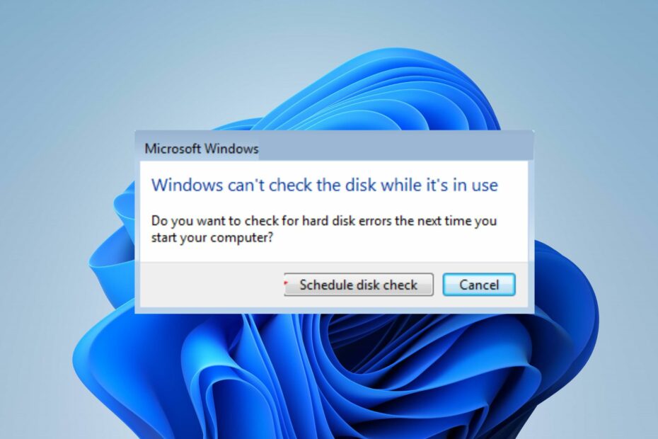 Windows Can't Check The Disk While It's in Use [Force Dismount]