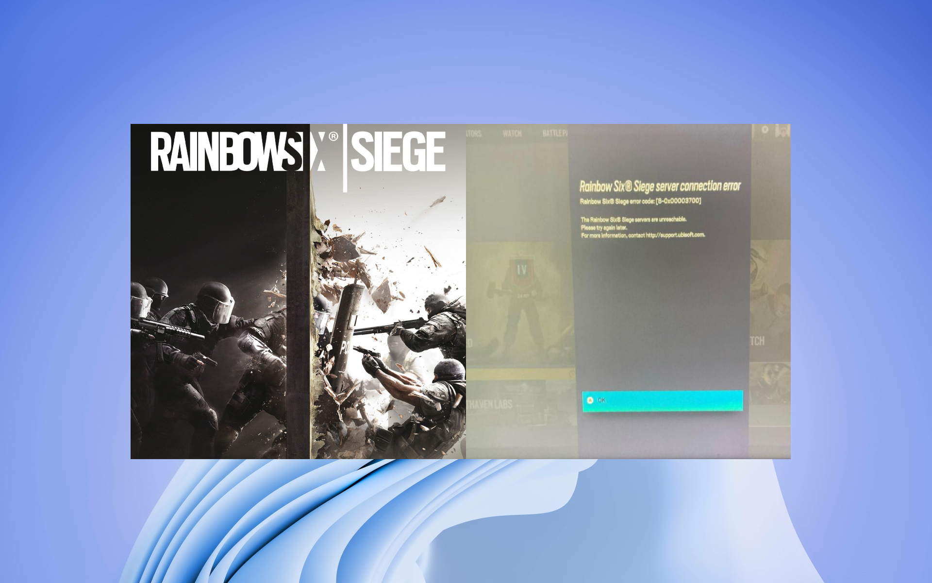 Fix: Rainbow Six Siege Error Code 8-0x00003700