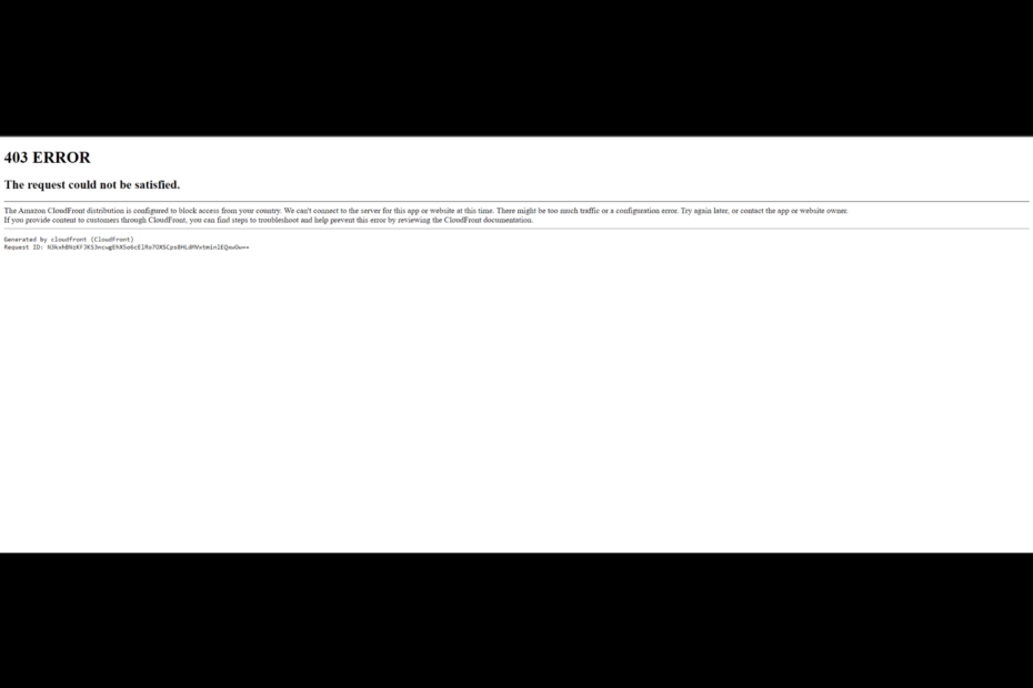 Fix the 403 Error The Request Could Not Be Satisfied