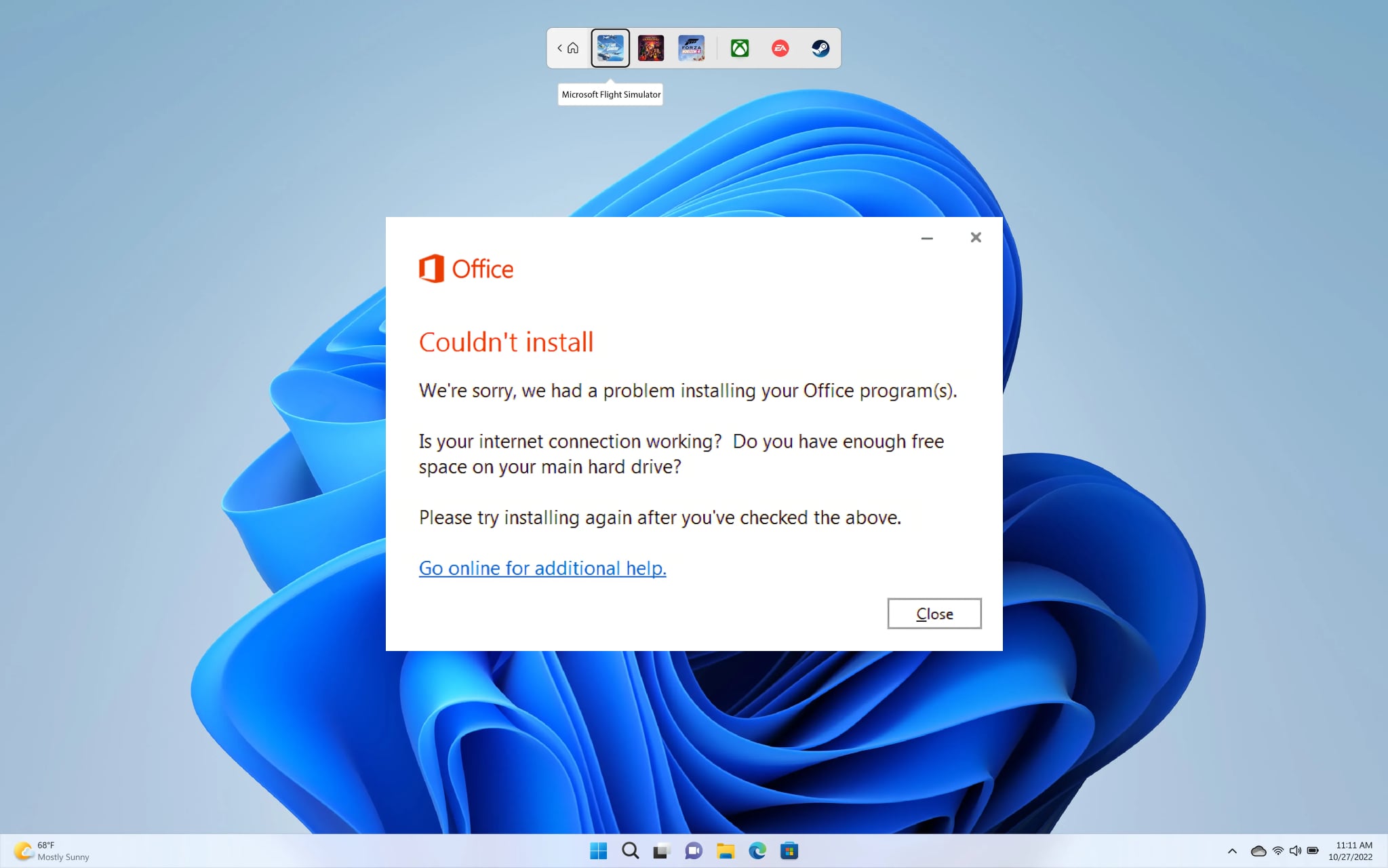 Fix: We Had a Problem Installing your Office Program