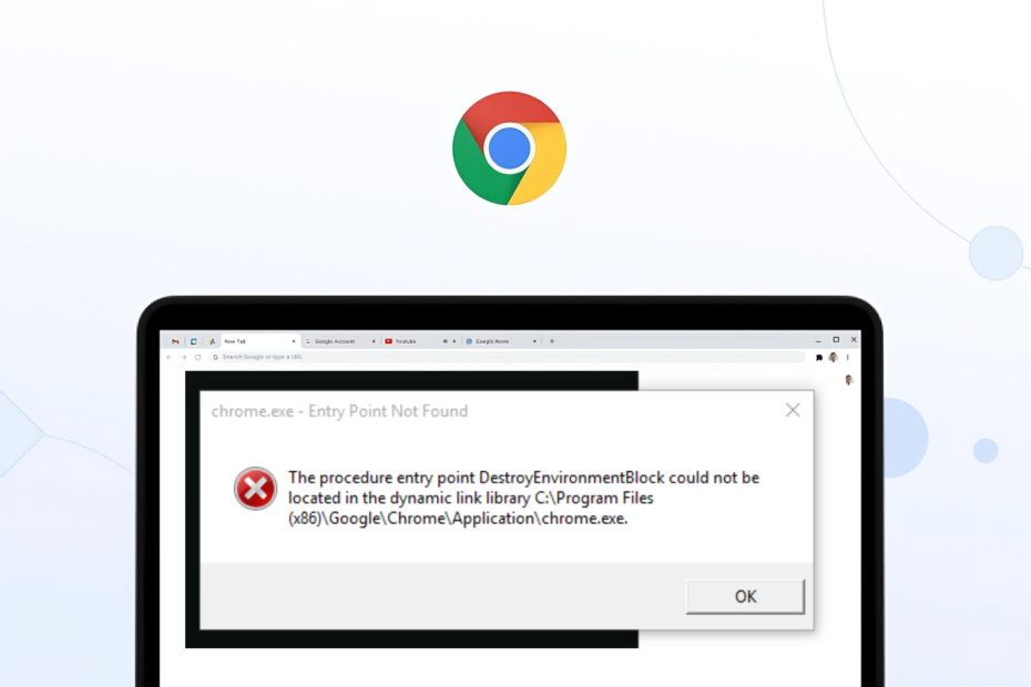 Chrome.exe Entry Point Not Found: How to Fix it