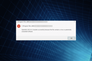 Fix: Operation Did Not Complete Successfully [Virus, PUP]