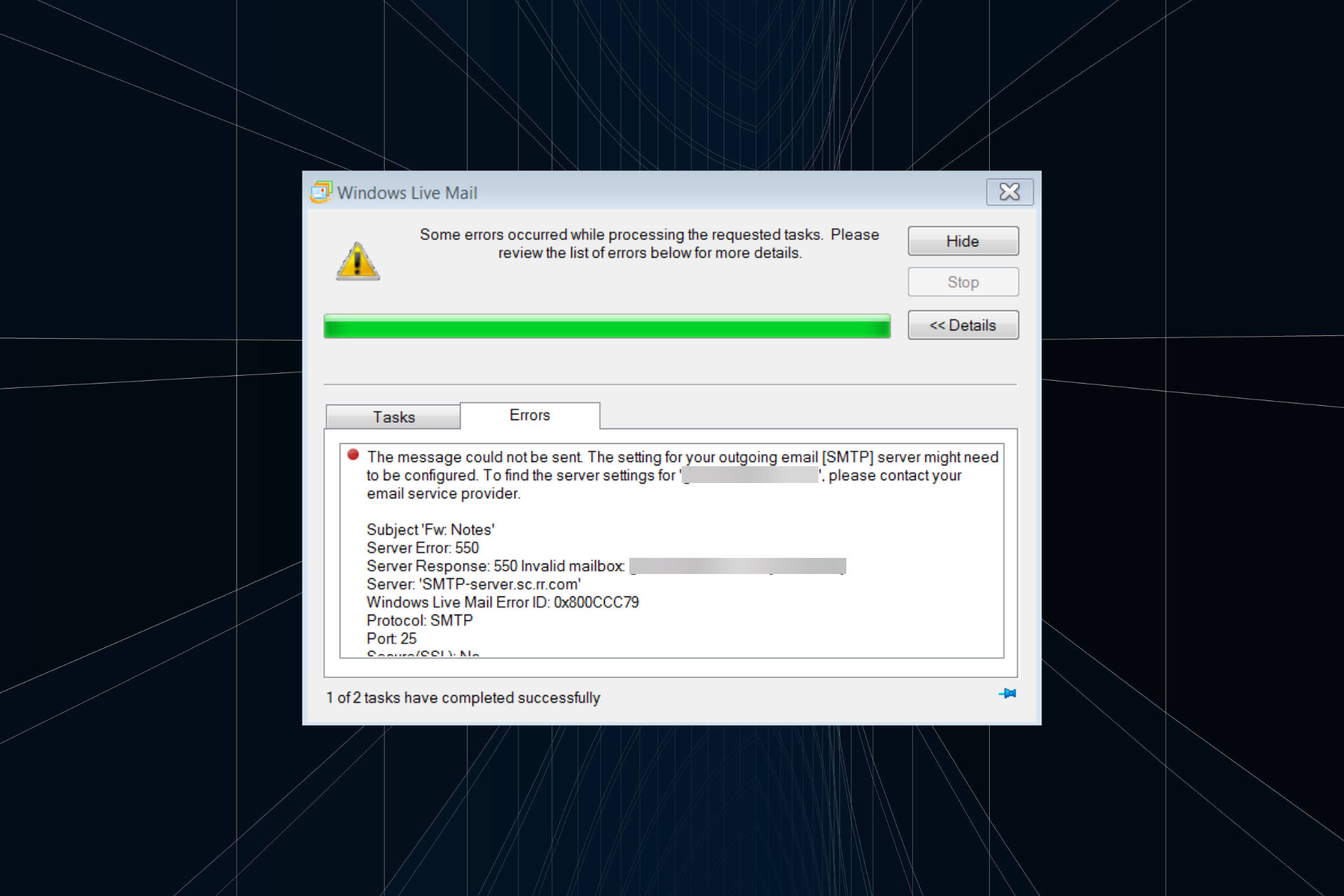 0x800CCC79 Windows Live Mail Error ID: 3 Ways to Fix It