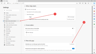 How to disable news feed on Edge