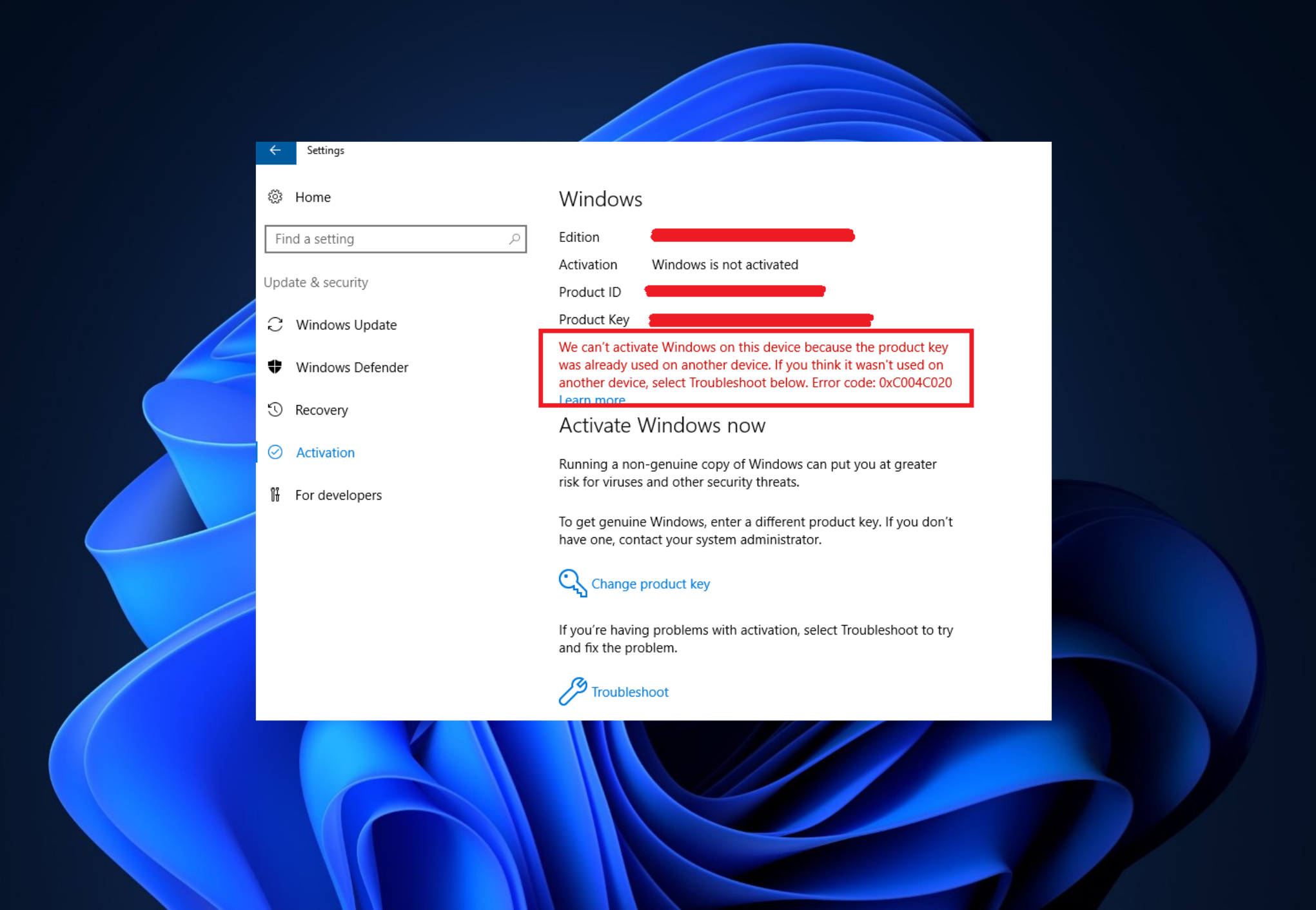 0xc004c020: How to Quickly Fix This Activation Error