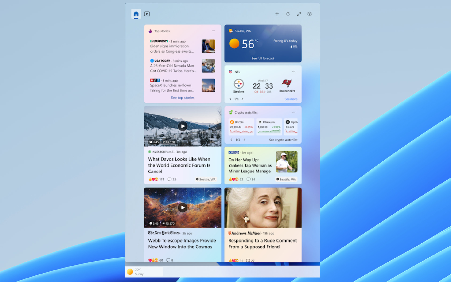 Windows 11 build 25324 (Canary) has an evolved Widgets board