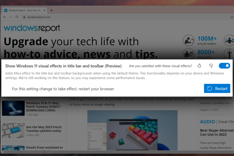 Want to see Microsoft's Mica effect on Chrome? Here's how