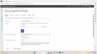 How to send organizational messages in Windows 11