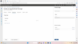 How to send organizational messages in Windows 11