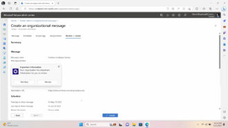 How to send organizational messages in Windows 11