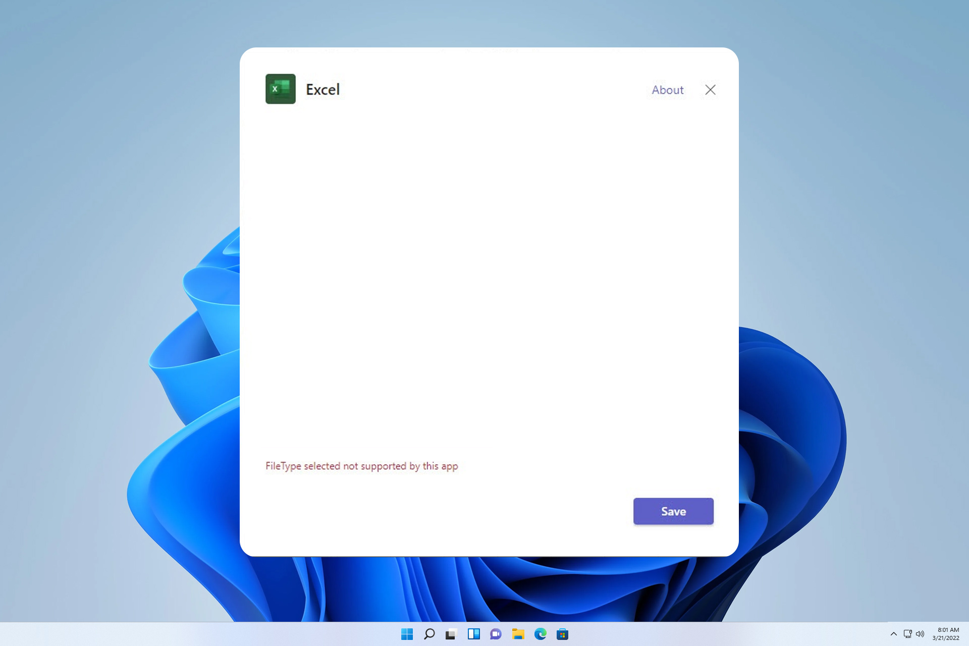 Fix: FileType Selected Not Supported by This App