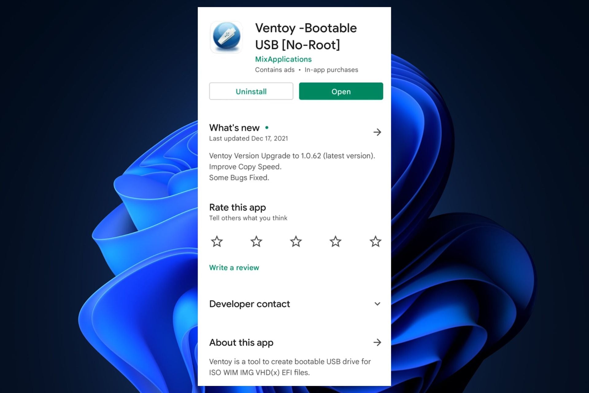 Create a Windows 11 bootable USB using your Android phone
