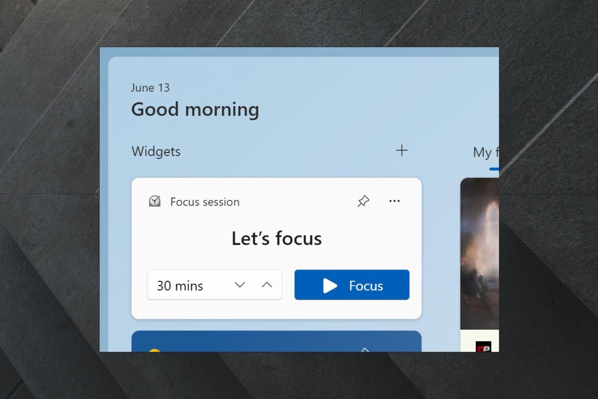 How to use the Focus Sessions widget on Windows 11