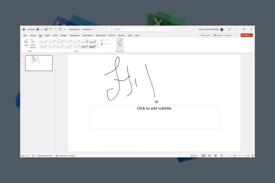 How to draw on a PowerPoint slide