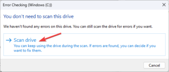 Fix: Scanning And Repairing Drive C Stuck at 100