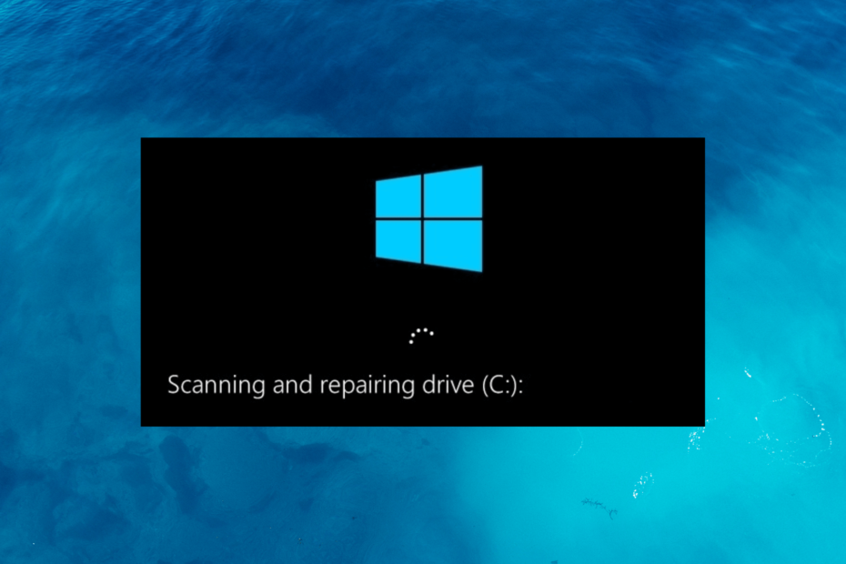 Fix: Scanning And Repairing Drive C Stuck at 100