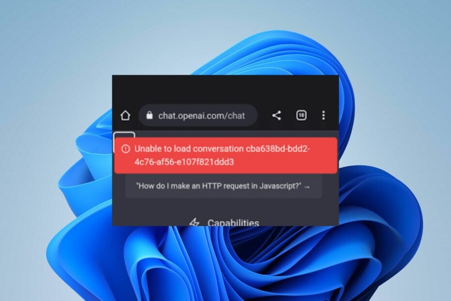ChatGPT is Unable to Load Conversation [Error Fix]